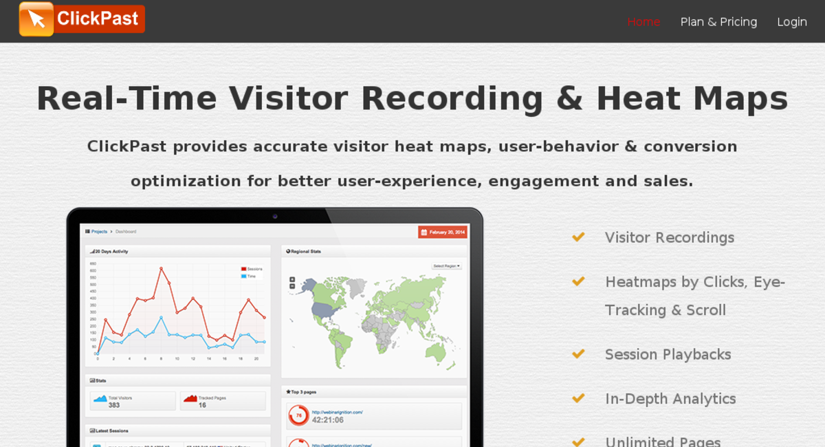 clickpast.com — Starter Site Listed on Flippa: Exclusive HeatMap ...