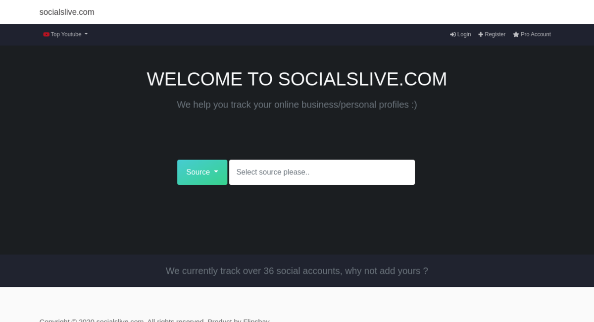 socialslive.com — Website Listed on Flippa: Social Tracking Tool for ...