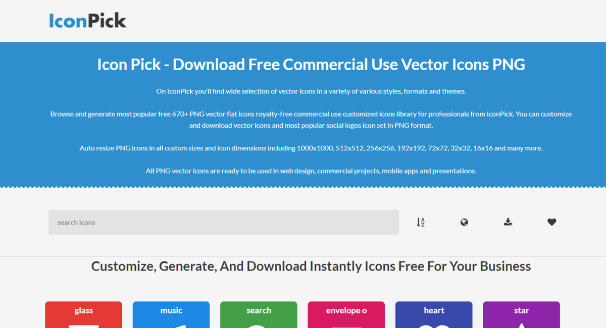 Icon Pick — Website Sold on Flippa: 1.8/yr old domain iconpick.com is a ...